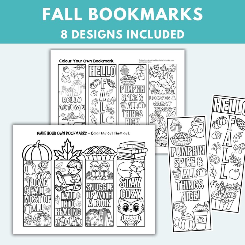 Fall Bookmarks - Etsy