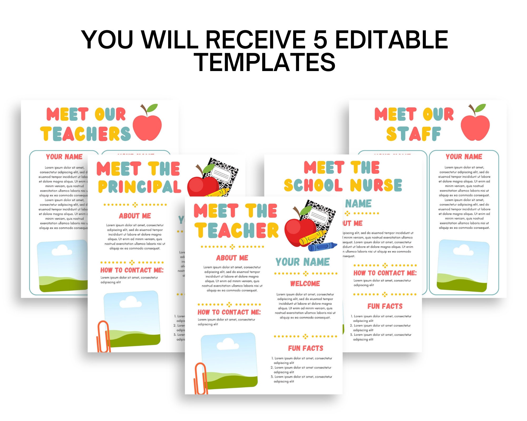 Meet the Teacher Template Bundle, Editable Meet the Teacher Templates ...