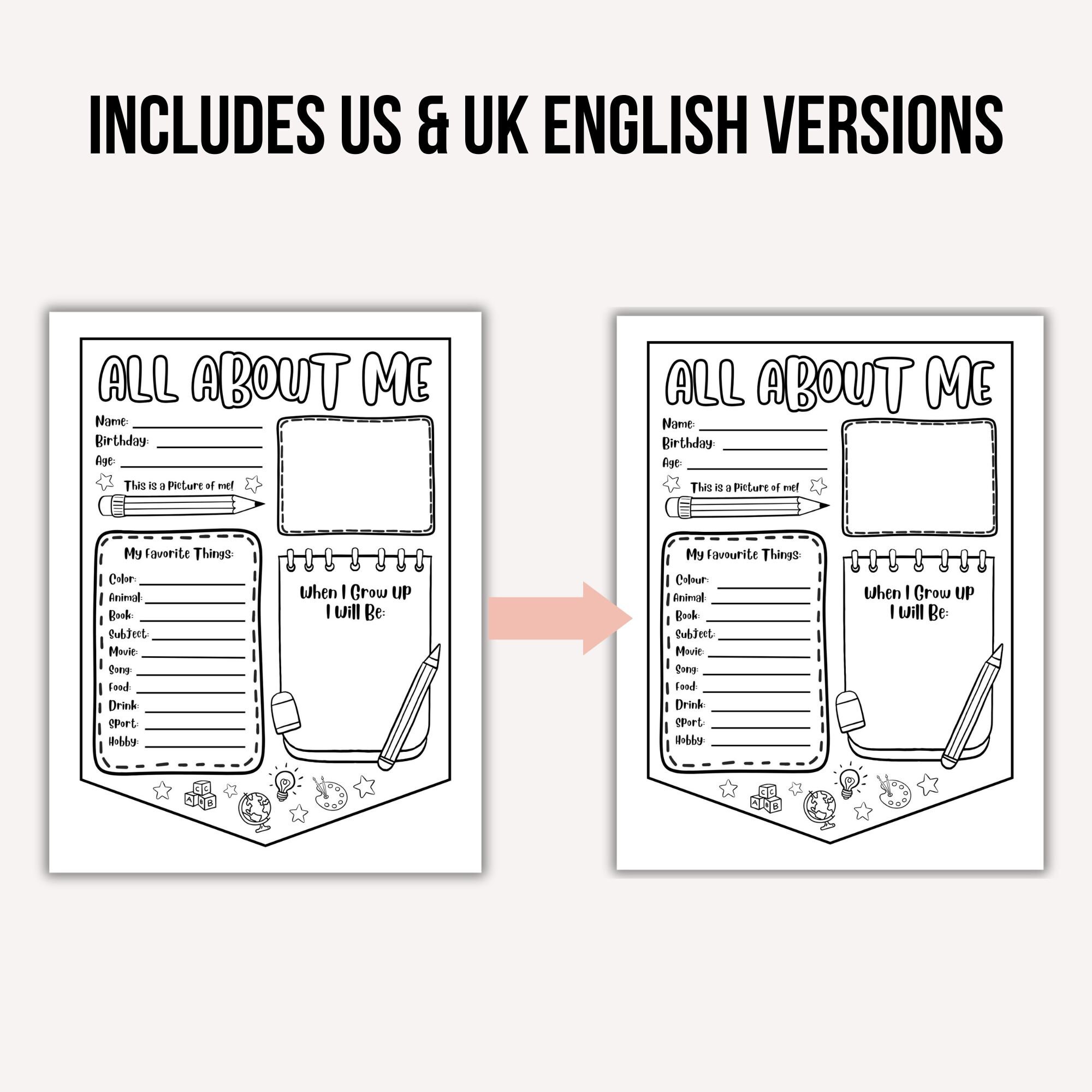 All About Me Banner First Day of School Printable Back to School ...