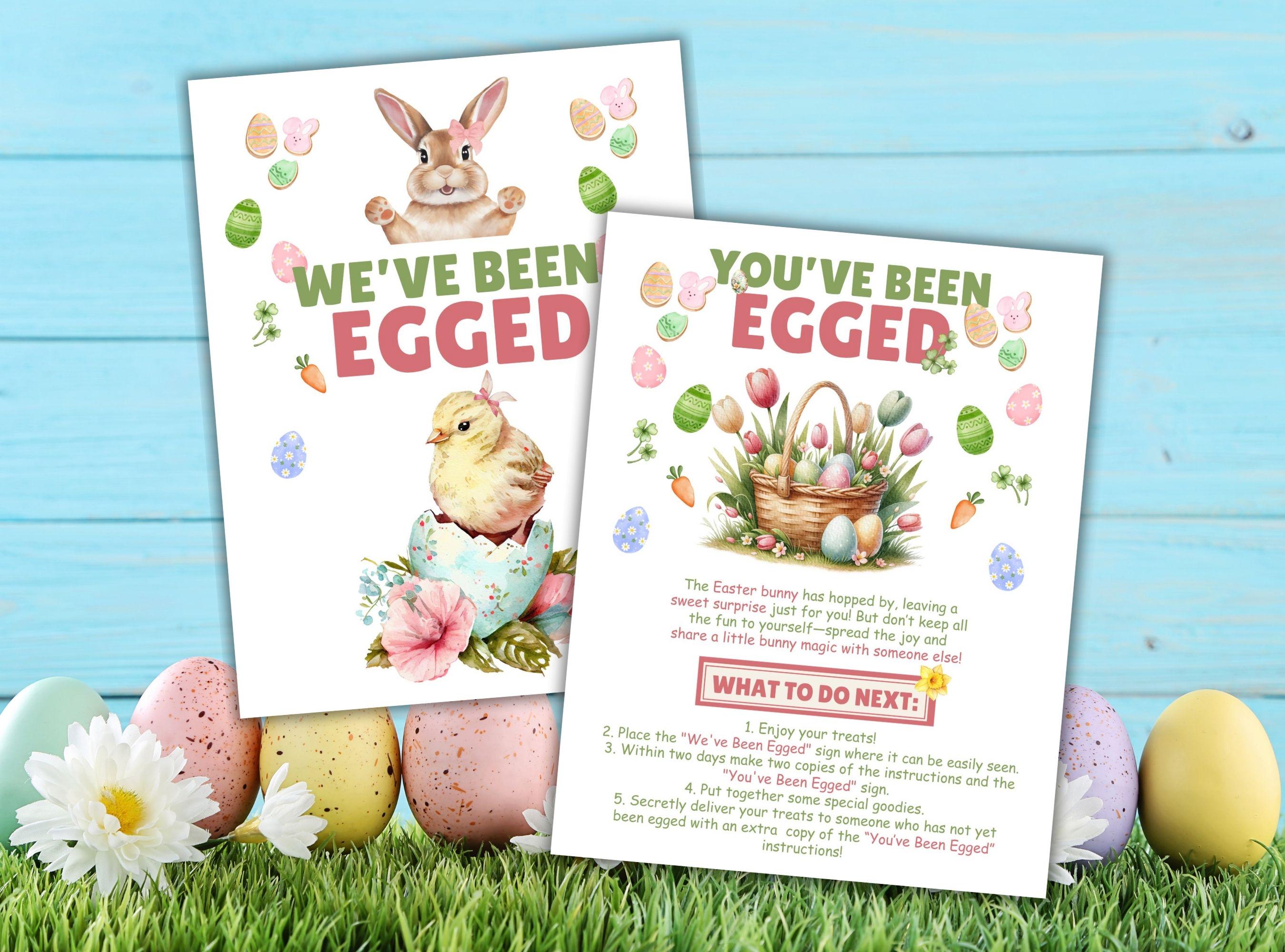 You've Been Egged Easter Game Printable Easter Game I've Been Egged ...