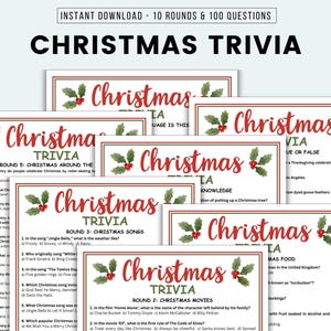 Christmas Trivia Bundle Christmas Trivia Night Printable Trivia Game ...