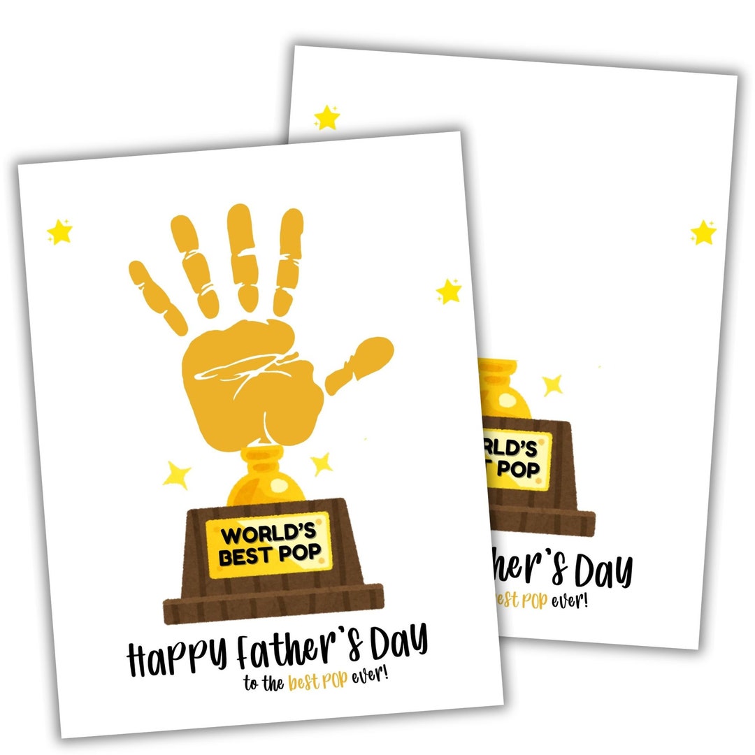 World's Best Pop Father's Day Handprint Art Printable Handprint Craft ...