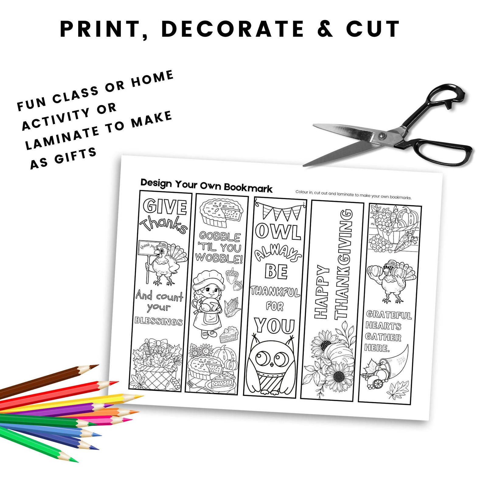 Thanksgiving Craft Bundle Printable Thanksgiving Activity Sheets ...