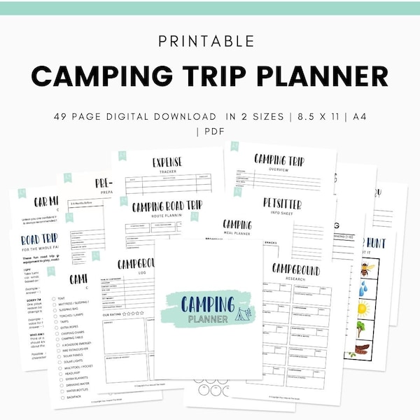 Printable Camping - Etsy