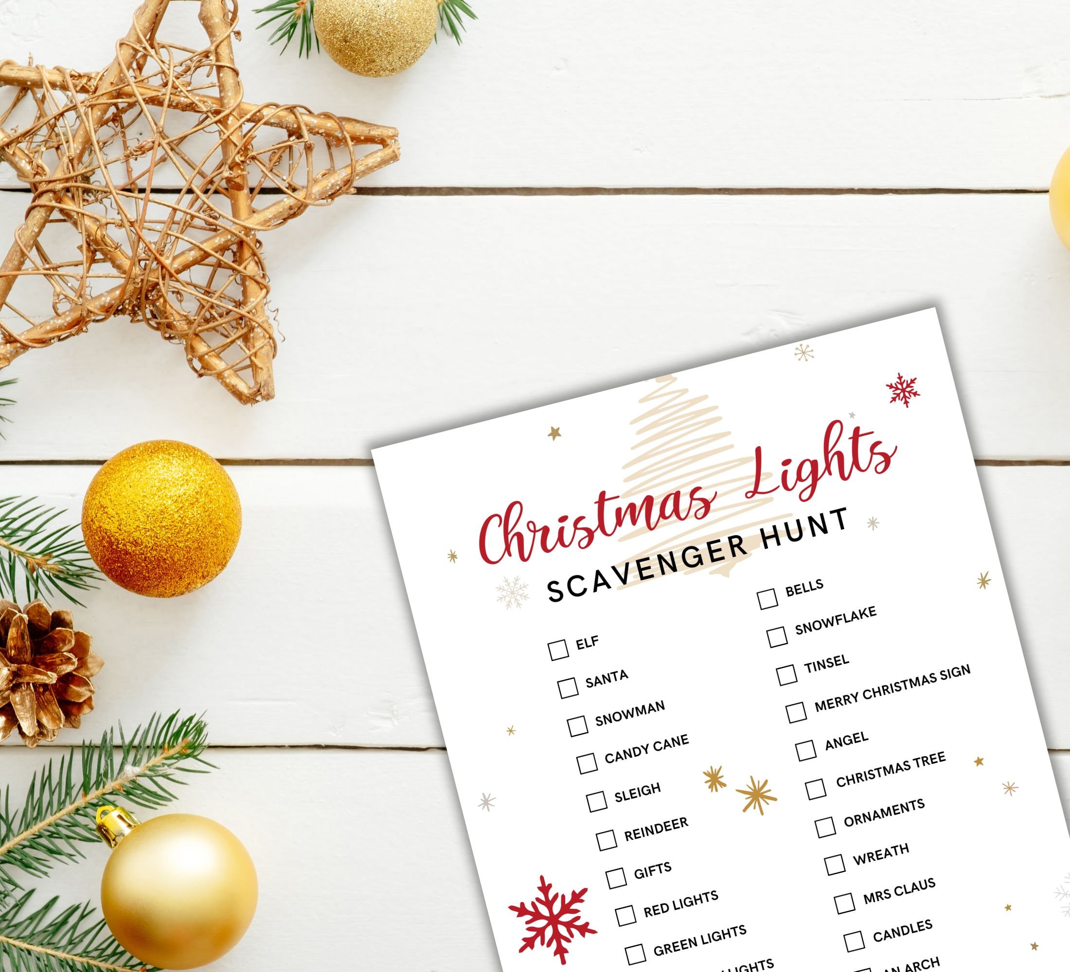 Christmas Lights Scavenger Hunt Printable Christmas Scavenger Hunt ...