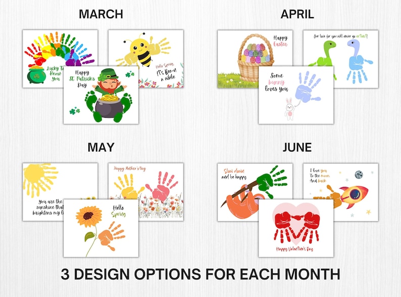 2026 Handprint Calendar Craft Calendar Keepsake Gift From Kids Toddler ...