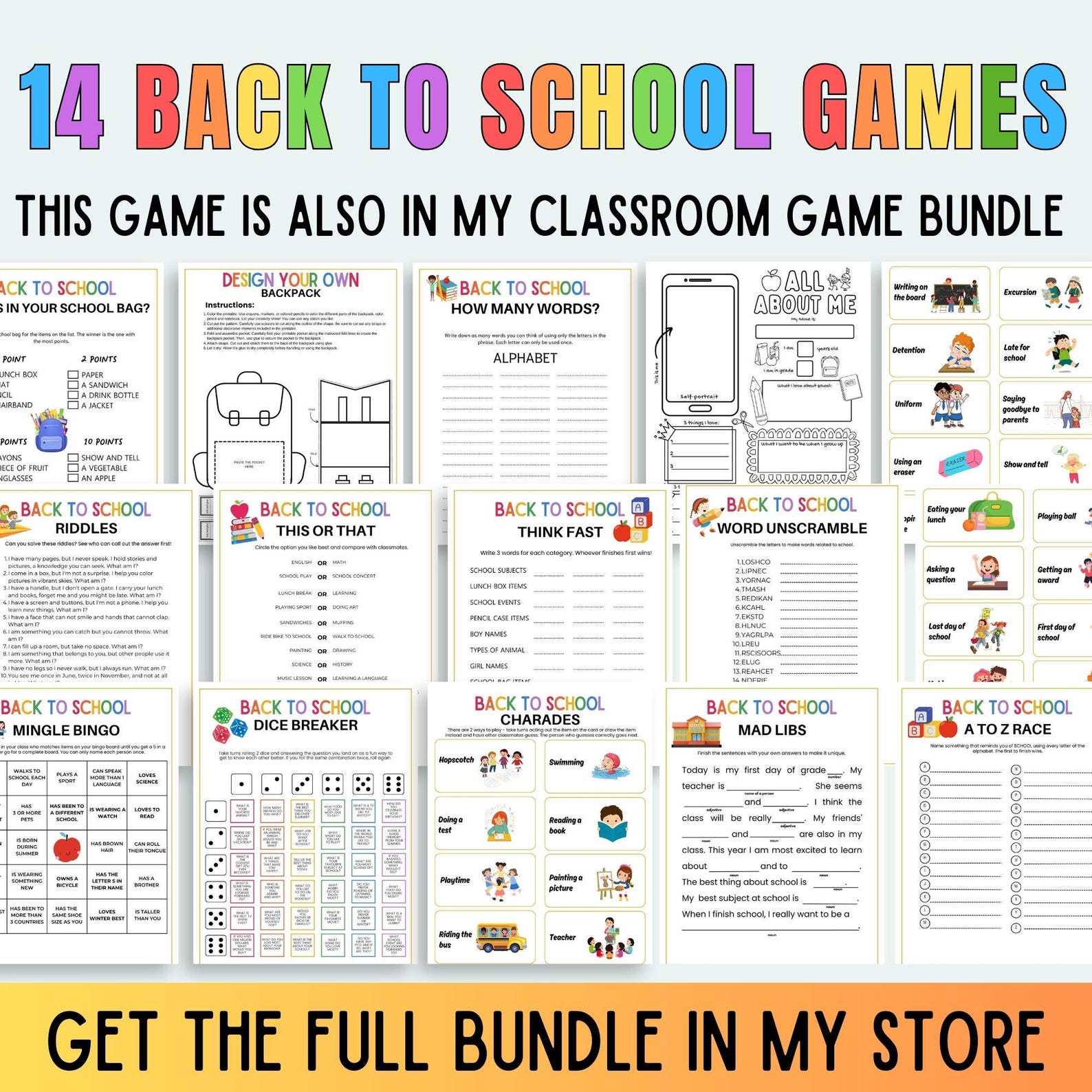 Back to School Mingle Bingo Game First Day of School Activity Printable ...