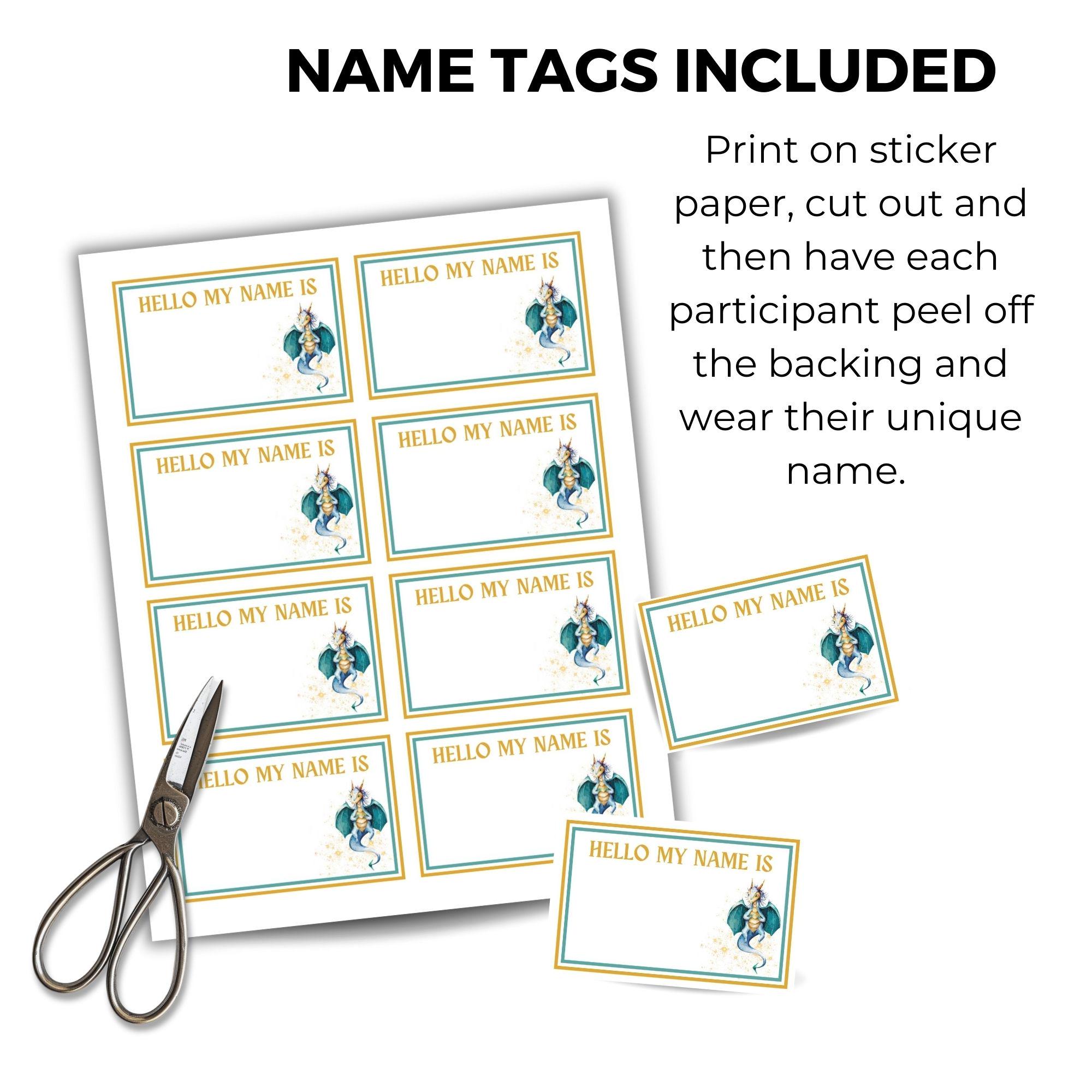 What's Your Fantasy Book Character Name Party Game Printable Fantasy ...