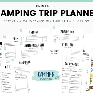 Camping Trip Planner / Printable Camping Planner / RV Planner | Etsy
