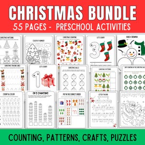 Christmas Preschool Activity Bundle Printable Christmas Activities ...