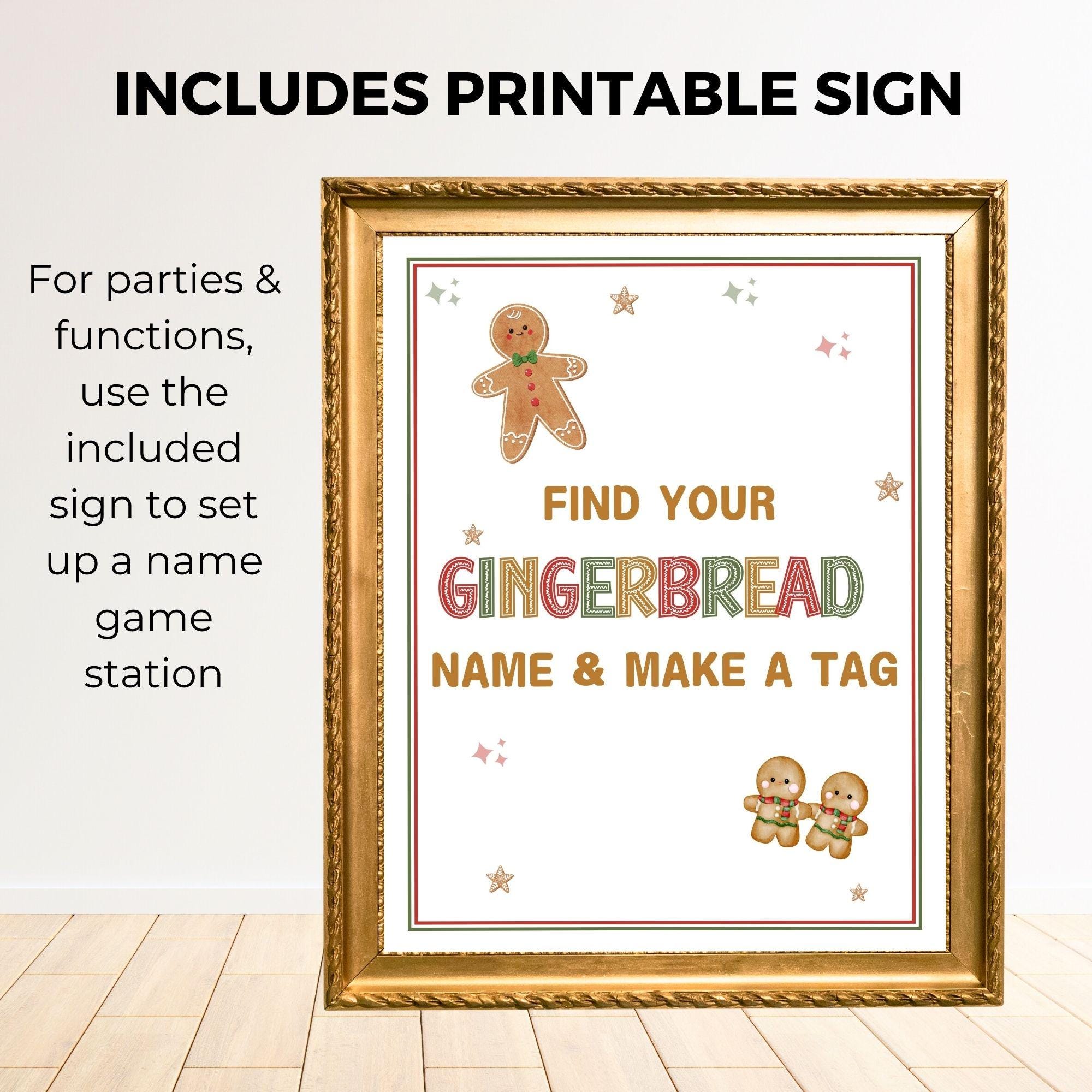 What's Your Gingerbread Name Party Game Printable Christmas Game ...
