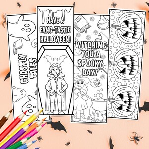 Halloween Bookmarks Printable Coloring Bookmarks for Kids Printable ...