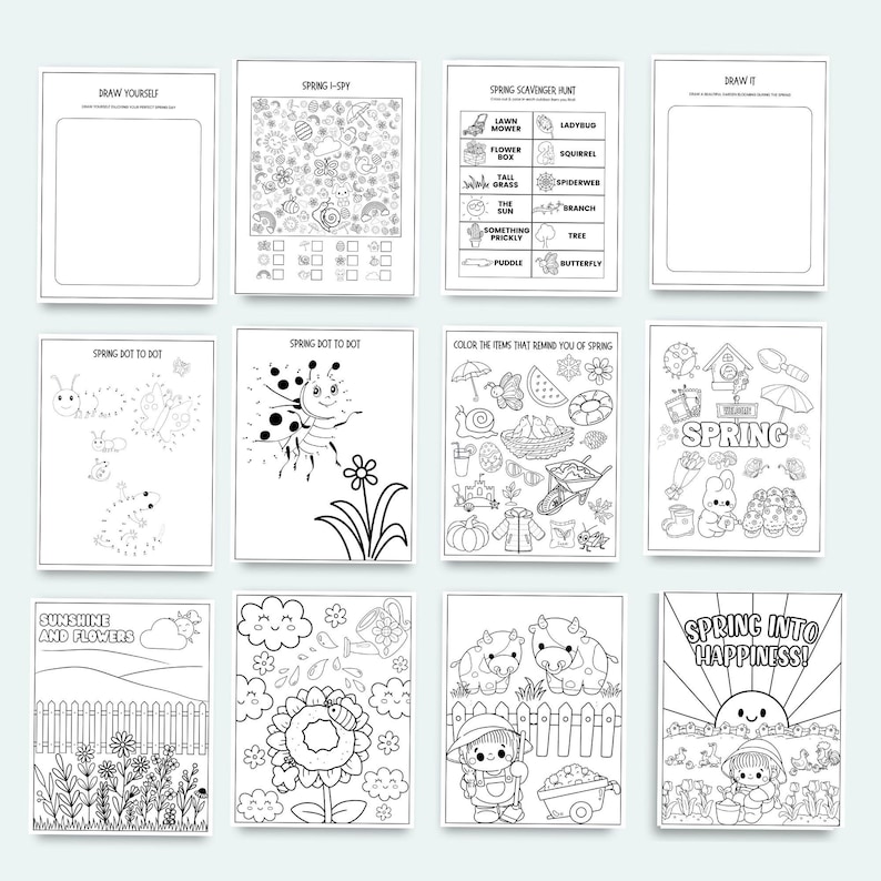 Spring Activity Bundle Printable Spring Kids Activities Spring ...