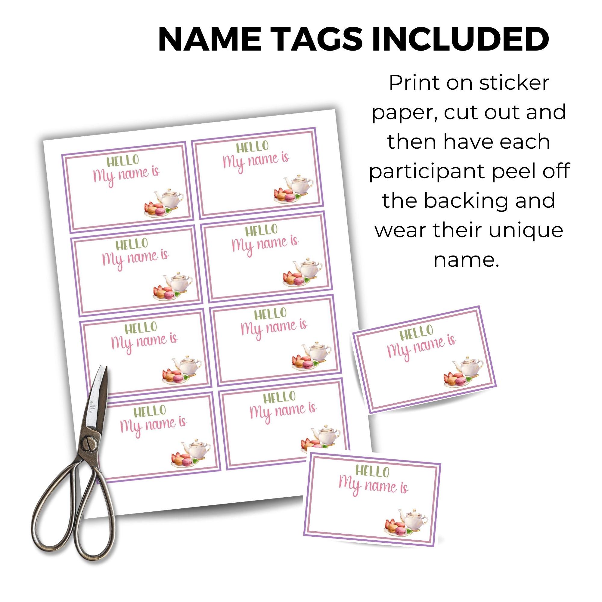 What's Your Tea Party Name Party Game Printable Tea Party Game Tea ...