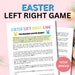 Easter Left Right Game Printable Left Right Game Easter Party Game Left ...