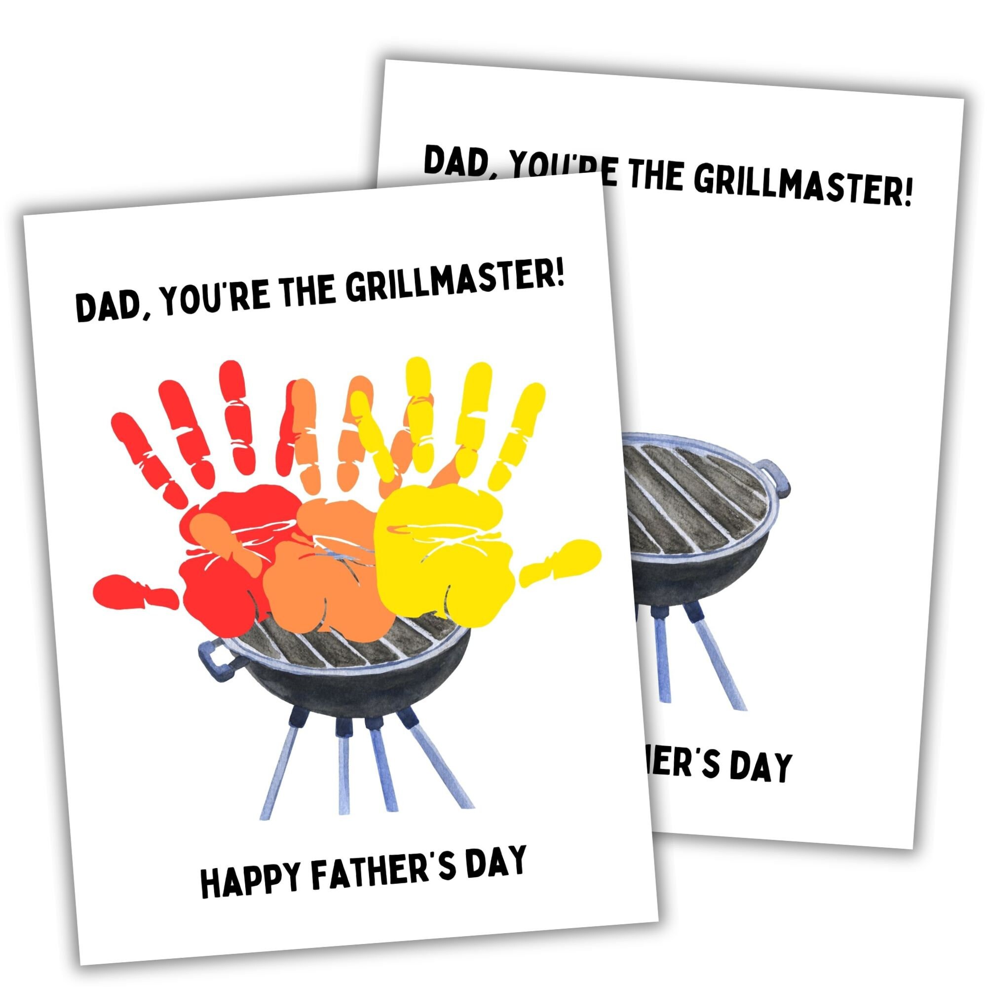 Father's Day Handprint Art Printable Grillmaster Handprint Craft ...