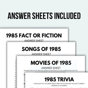 40th Birthday Games Printable Born in 1985 Games Born in 1985 Birthday ...