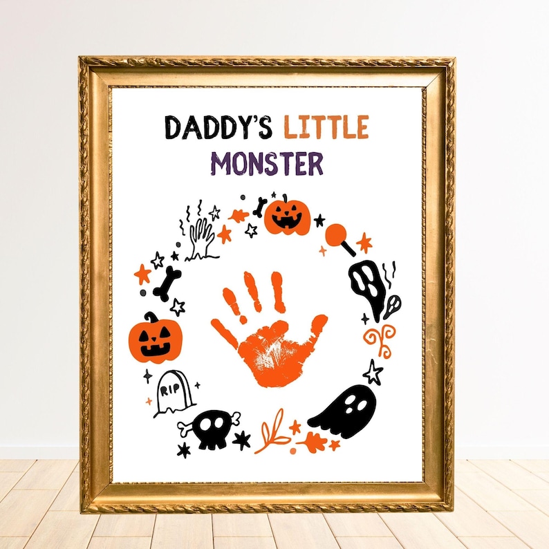 Halloween Handprint Craft Activity Printable Halloween Handprint Art ...