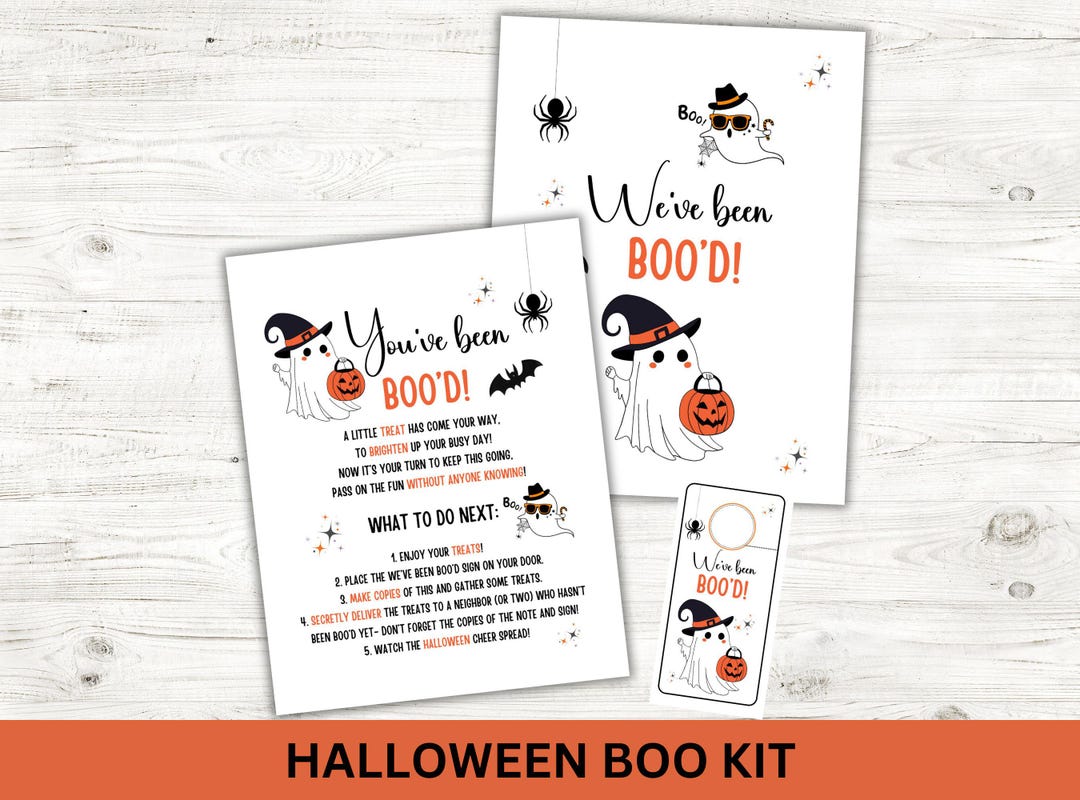 You've Been Boo'd Printable Halloween Kit You've Been Booed Printable ...