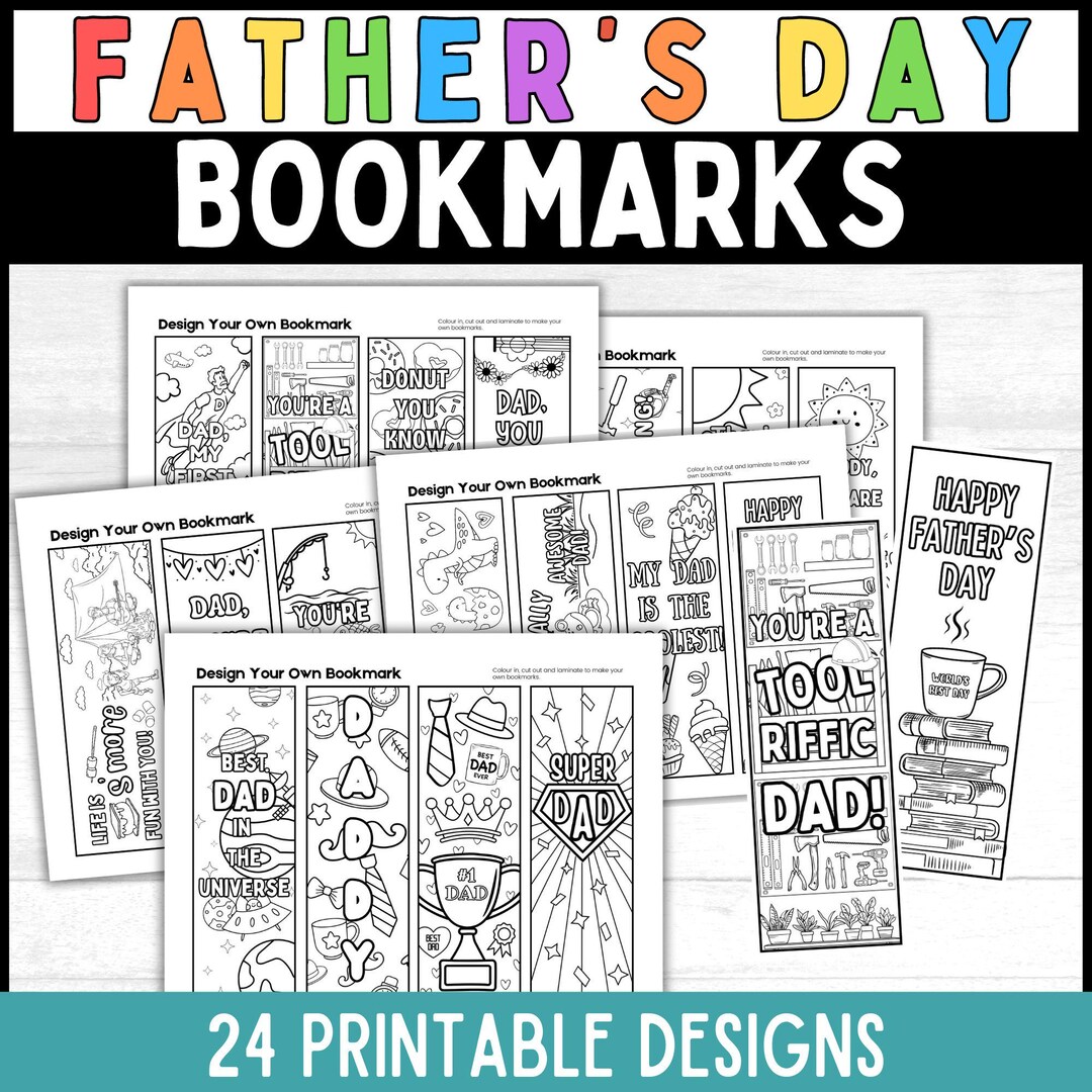 Father's Day Bookmarks Printable Father's Day Activity Father's Day ...