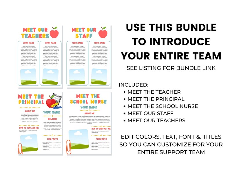 Editable Teacher Introduction Letter, Meet the Teacher Template, Meet ...