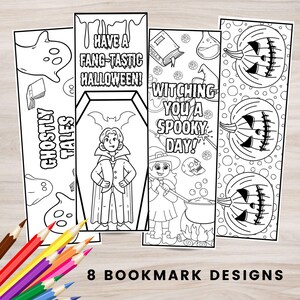 Halloween Bookmarks Printable Coloring Bookmarks for Kids Printable ...