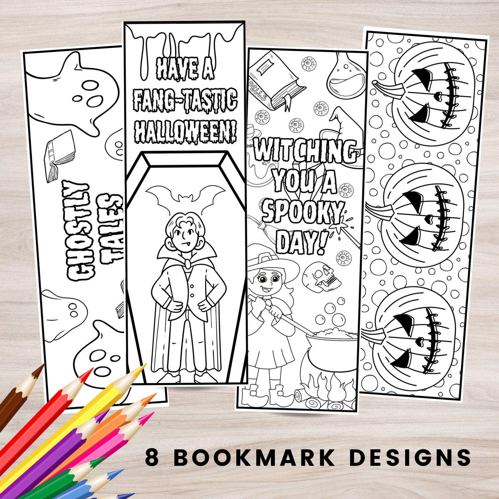 Halloween Bookmarks Printable Coloring Bookmarks for Kids Printable ...