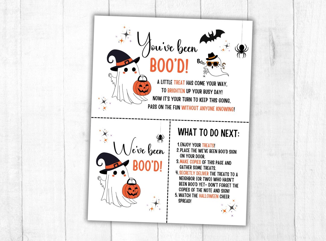 You've Been Boo'd Printable Halloween You've Been Booed Printable ...