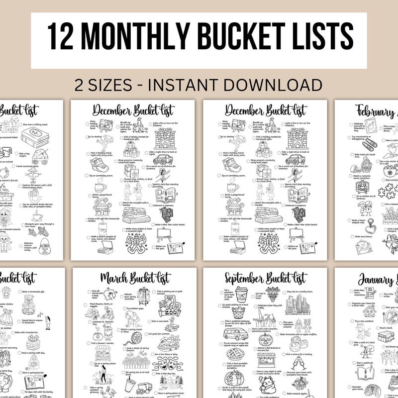 Summer Bucket List Printable - Etsy