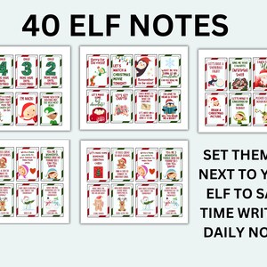 Elf Notes Printable Elf Notes Cards Printable Elf Activity Cards ...