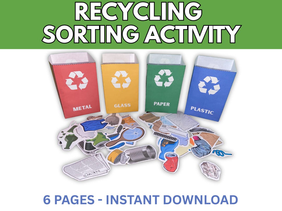 Earth Day Activity Recycling Sorting Activity Garbage Sorting Activity ...