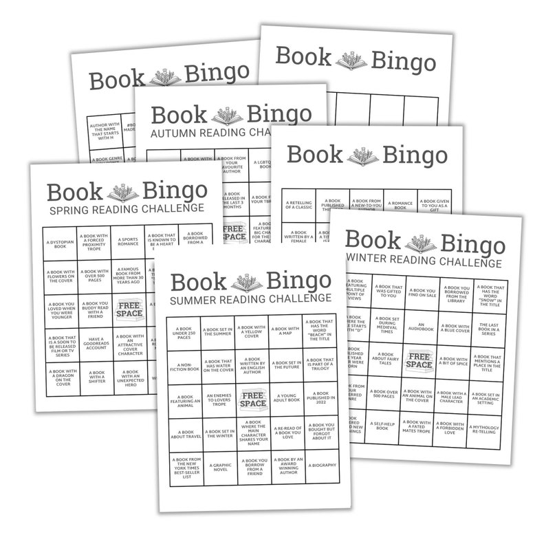 Book Bingo Printable Book Bingo Challenge Reading Challenge Book Club ...