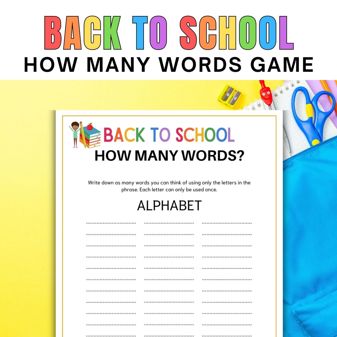 Back to School Alphabet Game First Day of School Activity Printable ...