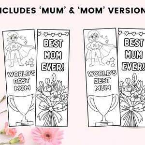 Mother's Day Bookmarks Printable Mother's Day Activity Mother's Day ...