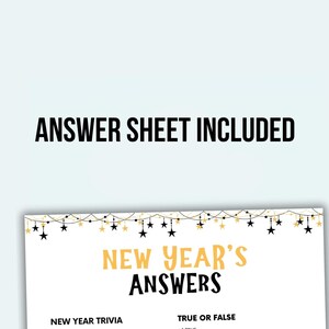 New Years Trivia Game Printable New Years Eve Game New Years Eve Trivia ...