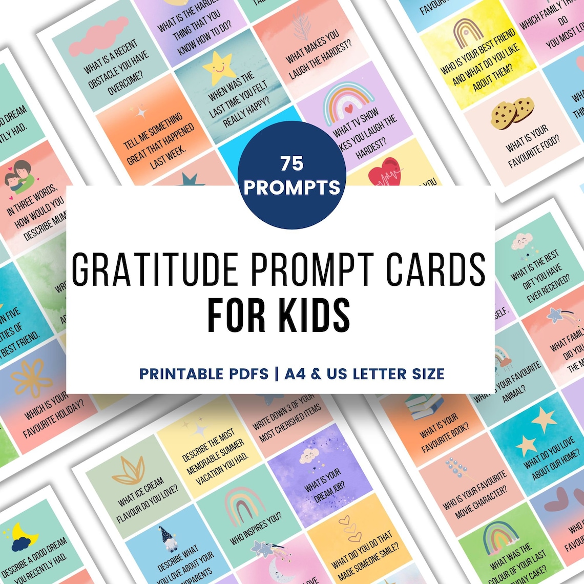 Gratitude Prompts for Kids, Gratitude Questions for Kids, Gratitude ...