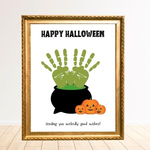 Cauldon Halloween Handprint Craft Activity Printable Halloween ...