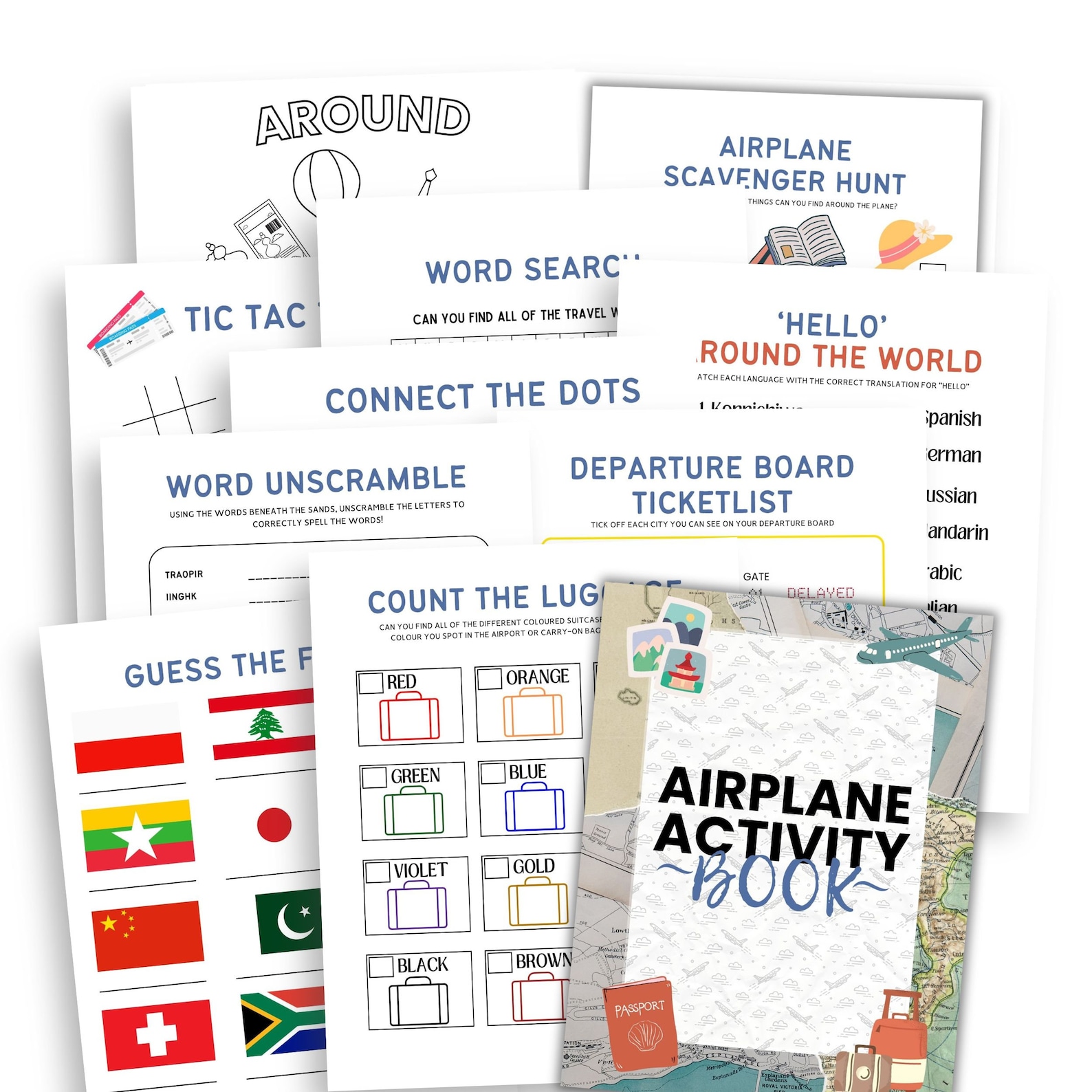 Airplane Activity Bundle Printable Airplane Kids Activities Plane ...