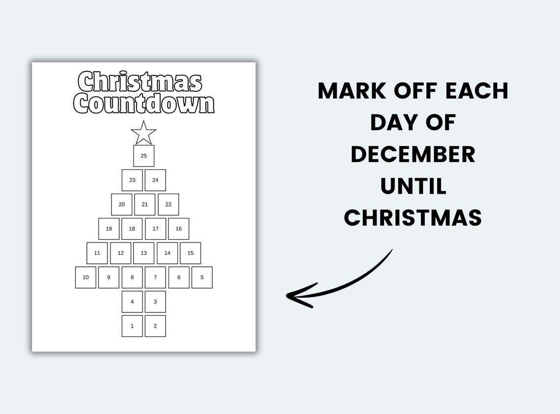 Christmas Countdown Activity Book Advent Activity Book Advent Countdown ...