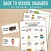 Back to School Charades Game Printable Icebreaker Game for Kids First ...