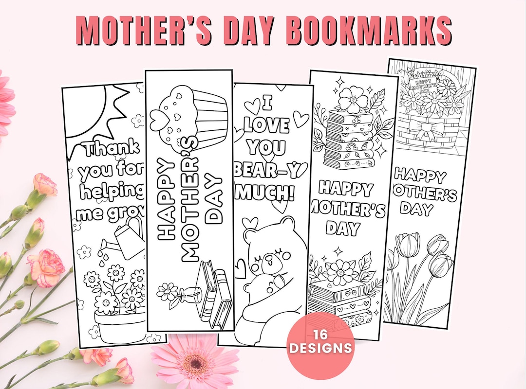 Mother's Day Bookmarks Printable Mother's Day Activity Mother's Day ...