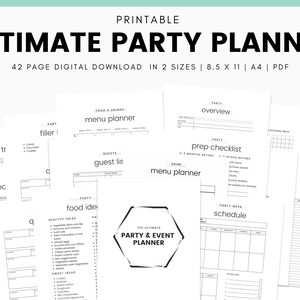 Printable Event Planner Party Planner Birthday Planner Event - Etsy