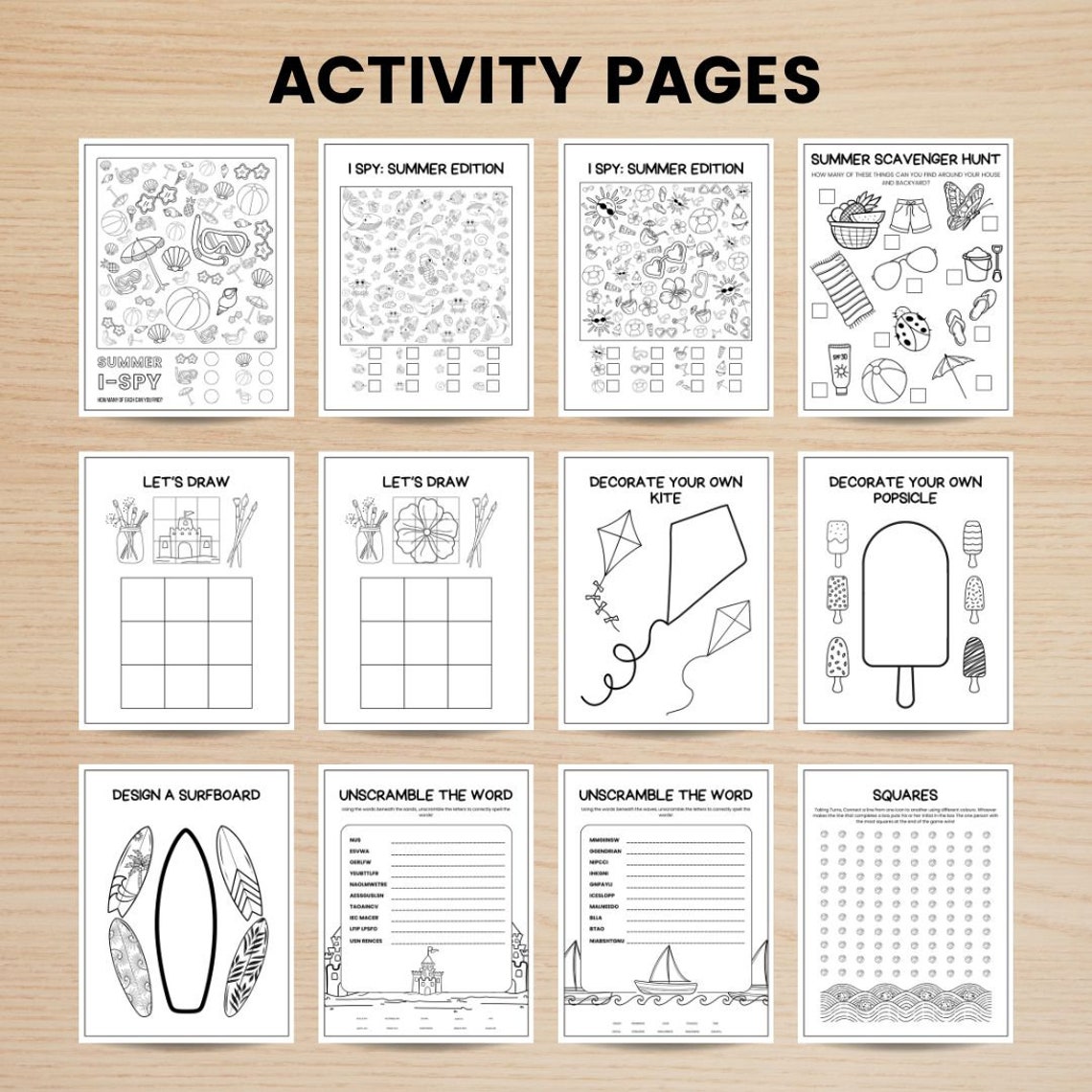 Summer Activity Bundle Printable Summer Kids Activities Summer ...
