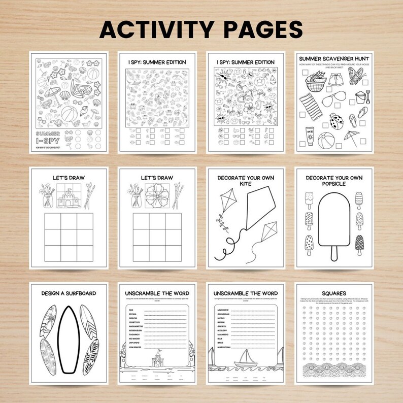 Summer Activity Bundle Printable Summer Kids Activities Summer ...