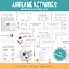 Airplane Coloring Page, Craft Printable Airplane Activity Sheet, Craft ...