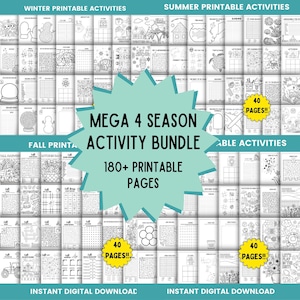 Seasonal Activity Bundle Printable Seasonal Activities Printable 4 ...