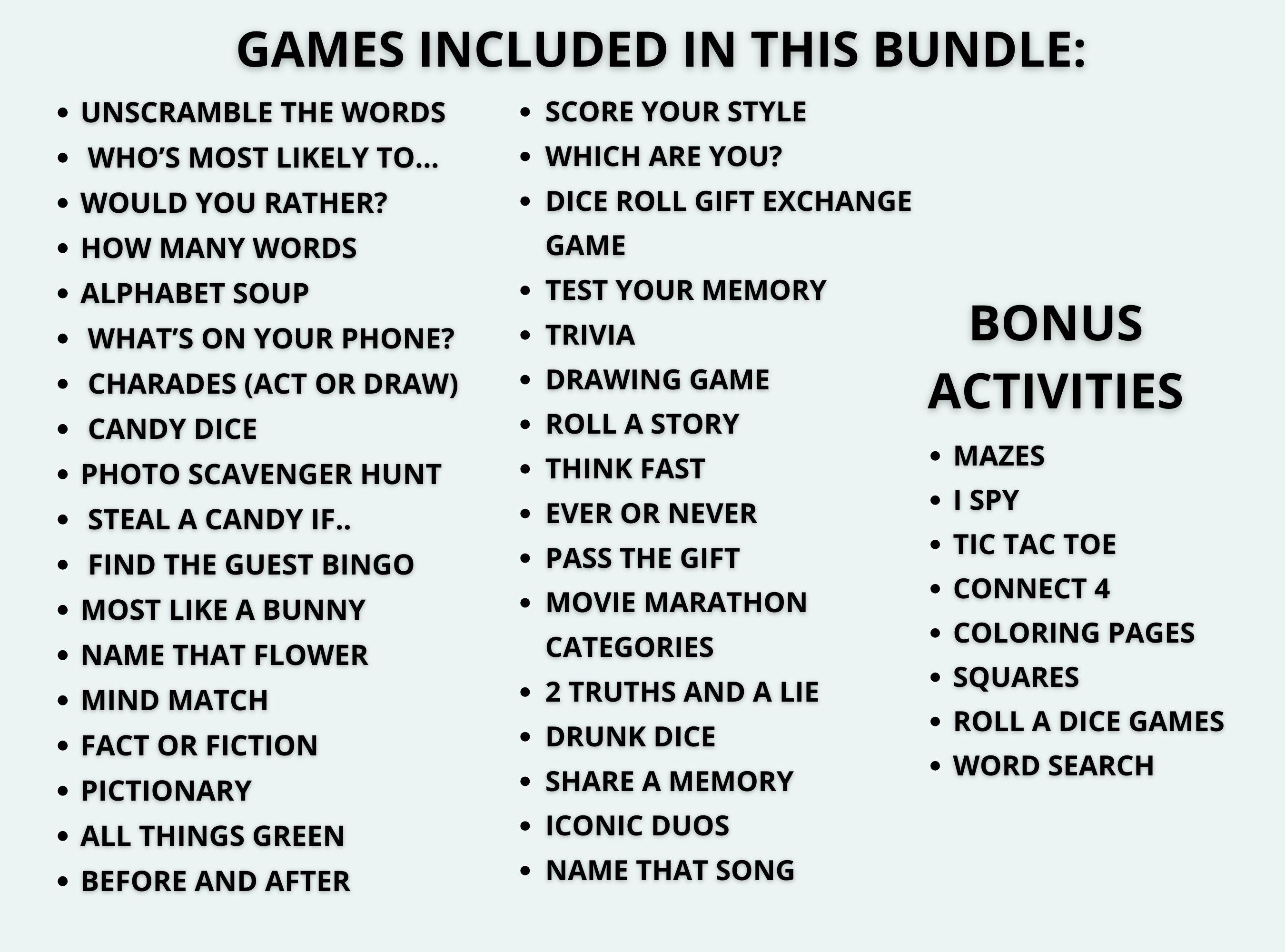 Cruise Games Printable Cruise Game Bundle Cruise Trivia Game Family ...