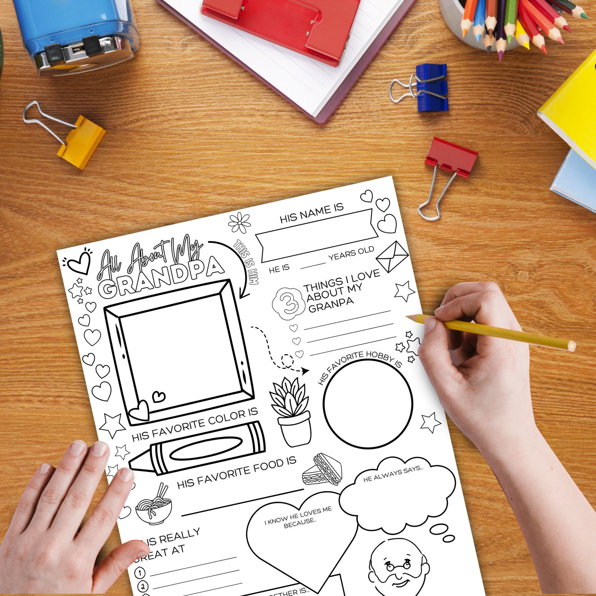 All About My Grandpa Bundle Grandparent's Day Activity Printable All ...