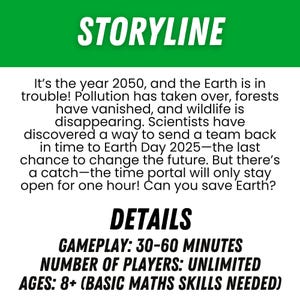 Earth Day Escape Room for Kids Printable Escape Room Party Earth Day ...