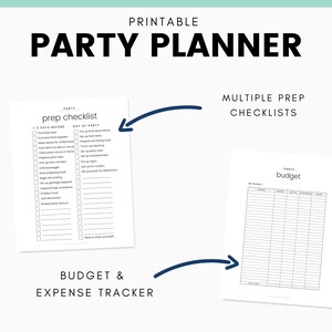 Printable Event Planner Party Planner Birthday Planner Event Checklist ...